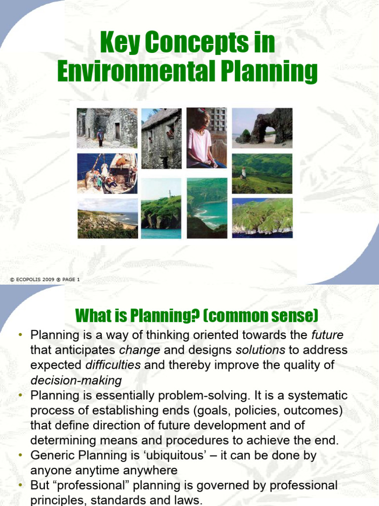 Key Concepts of Envi Planning 2 | PDF | System | Planning