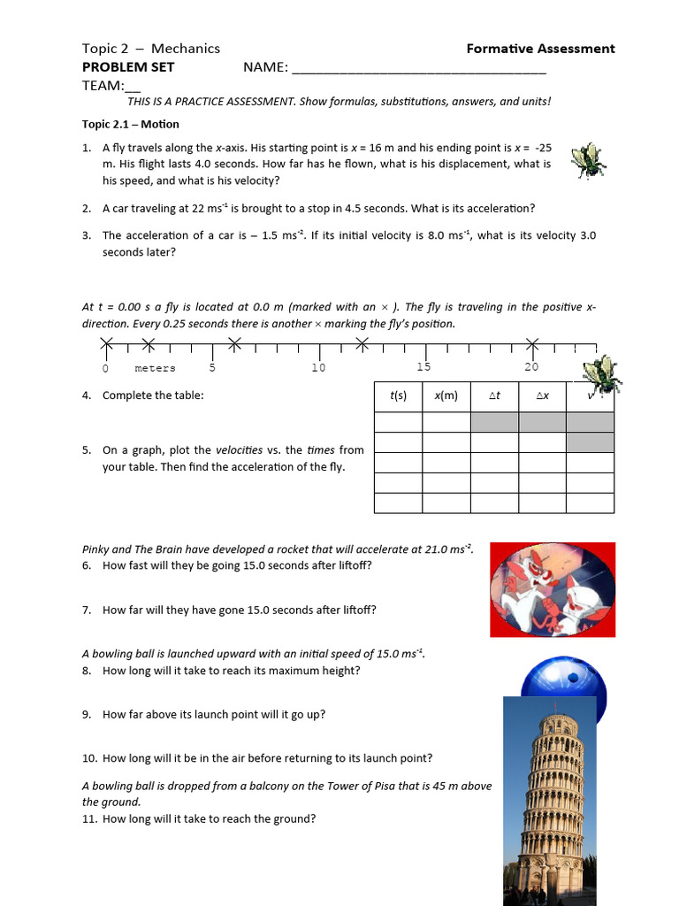 Mechanics Problem Set for Physics Students | PDF | Force | Friction