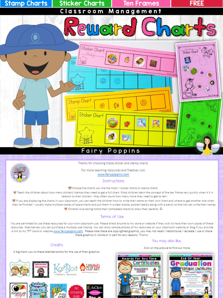 Reward Charts Stickers Stamps | Download Free PDF | Computing