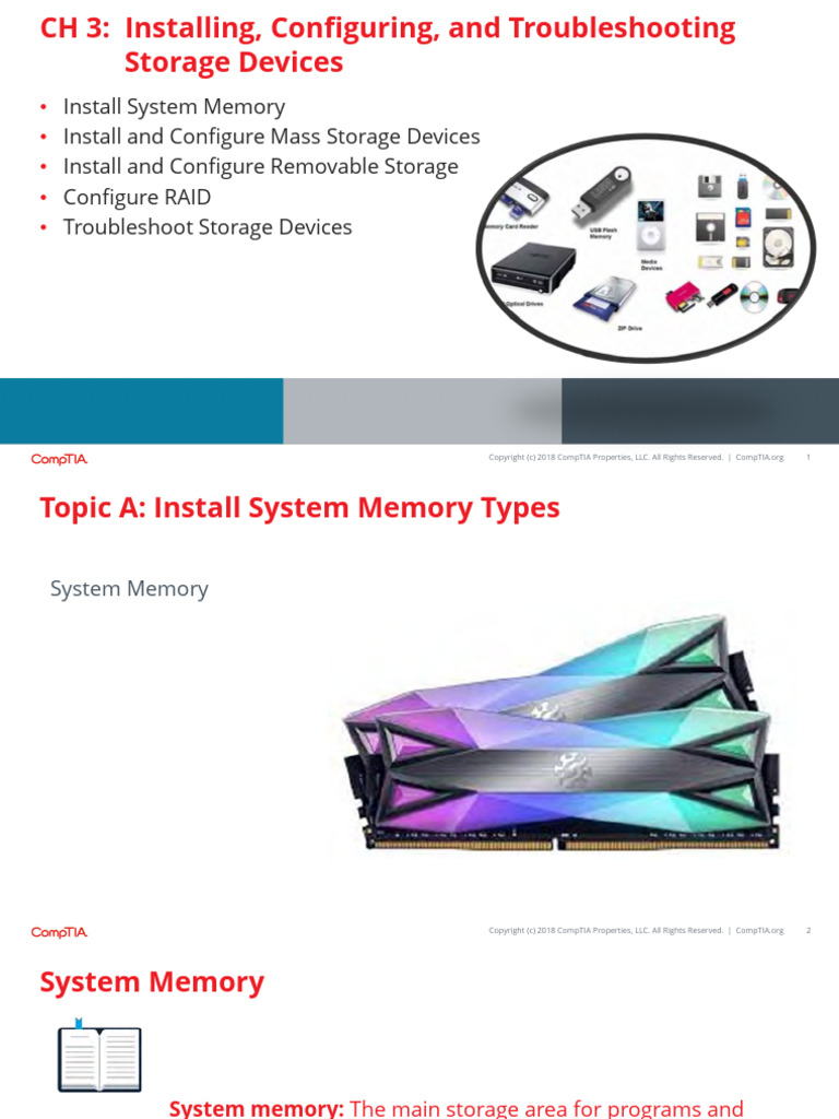 CompTIA A+ 220-1101 (Core 1) Module 4 | PDF | Computer Data Storage | Solid State Drive