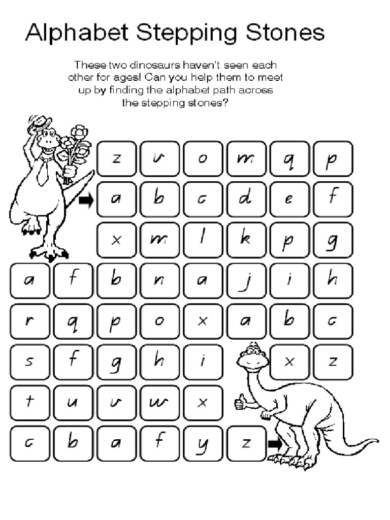 Alphabets stepping stones | PDF