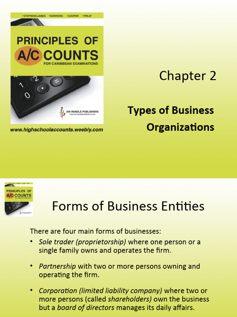 Chapter2 - Basic Features Principles - of - Accounts - For - Caribbean - Students | PDF | Business