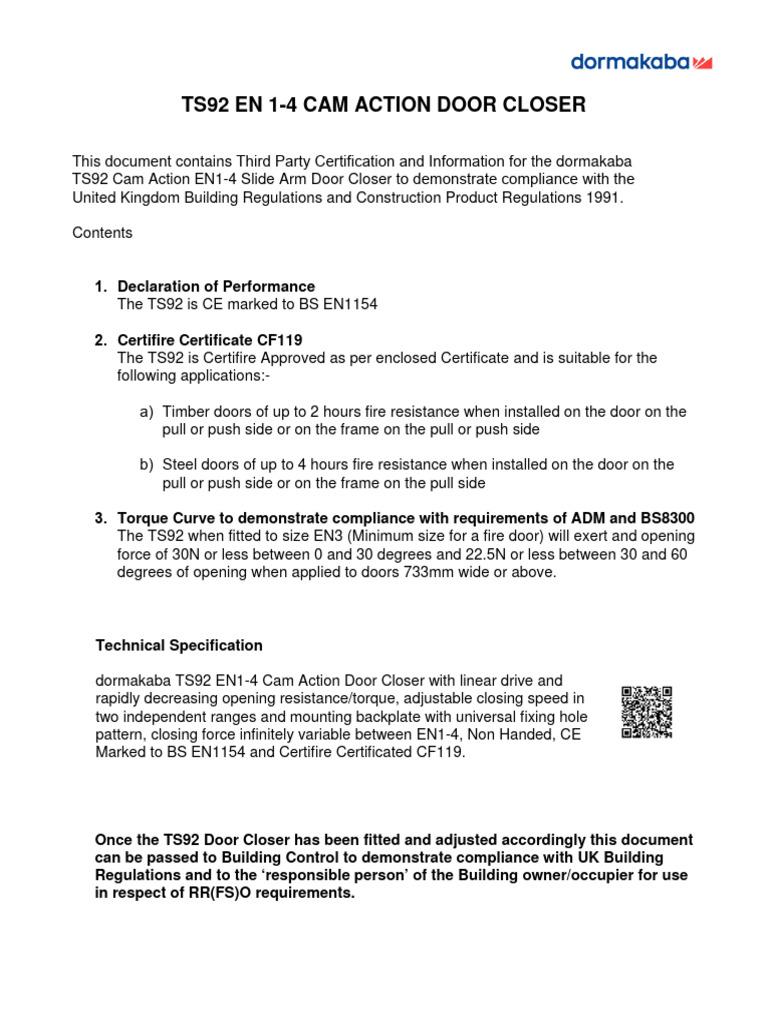 TS92 Product Pack - PDF - 947566 | PDF | Door