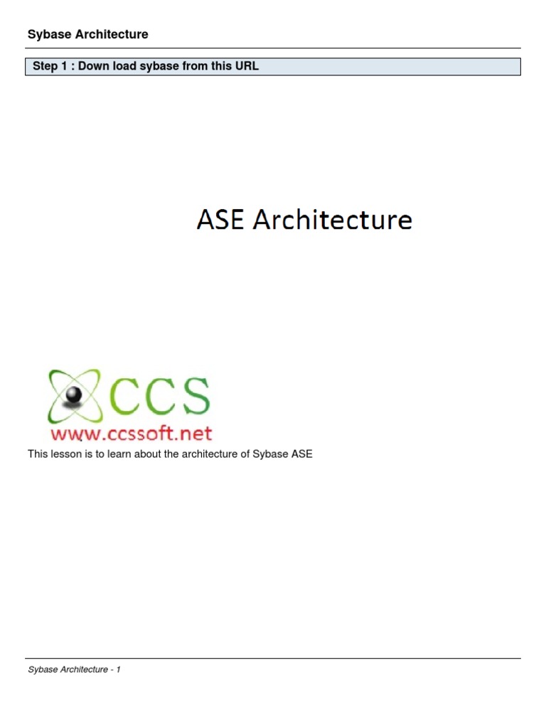 1 Sybase Architecture | PDF | Sql | Microsoft Sql Server
