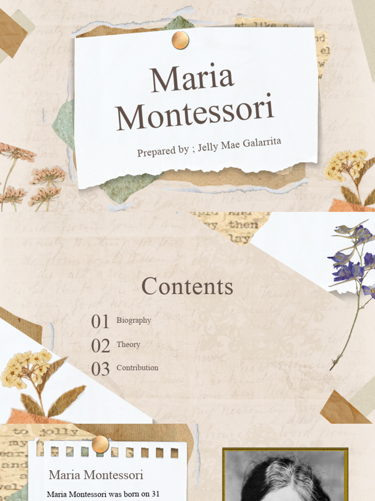 Maria Montessori: Life and Educational Impact | PDF | Montessori ...