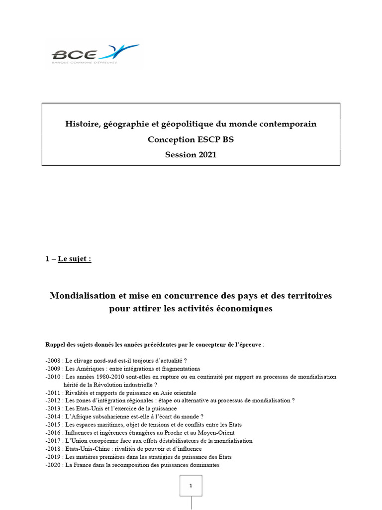 Mondialisation et concurrence économique mondiale | PDF | Globalisation ...