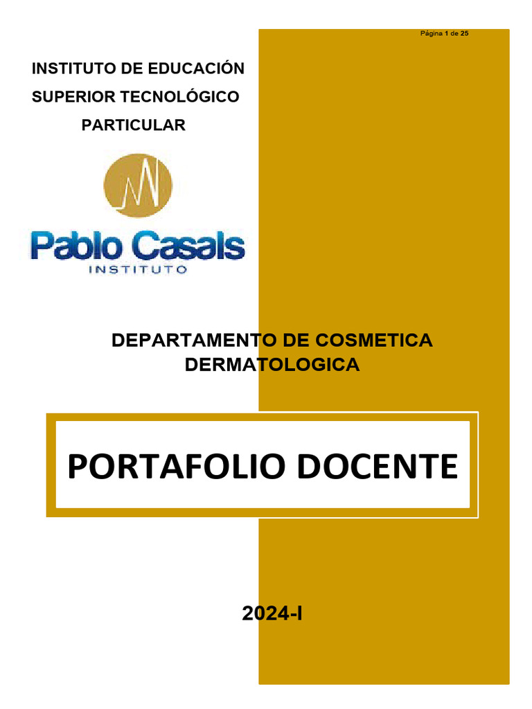 MODELO DE PORTAFOLIO DOCENTE 2024-I | PDF | Maestros | Enseñando