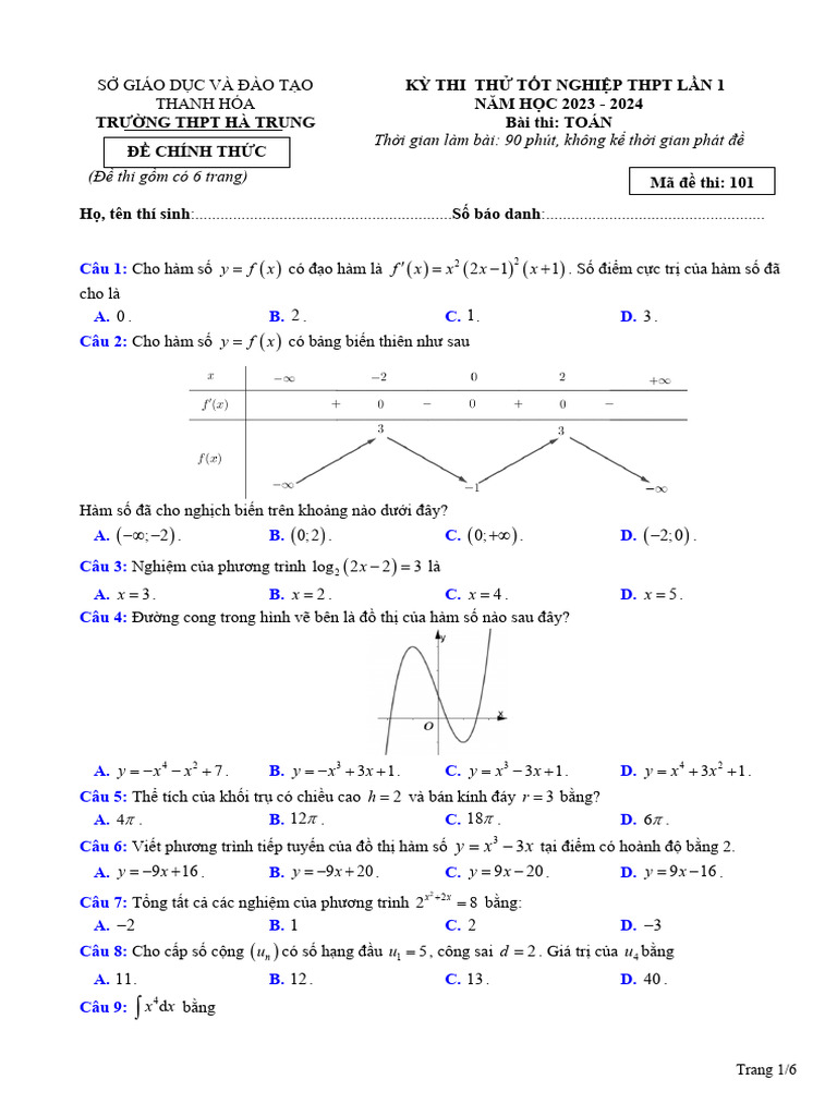 29-de-thi-thu-toan-tn-thpt-2024 | PDF