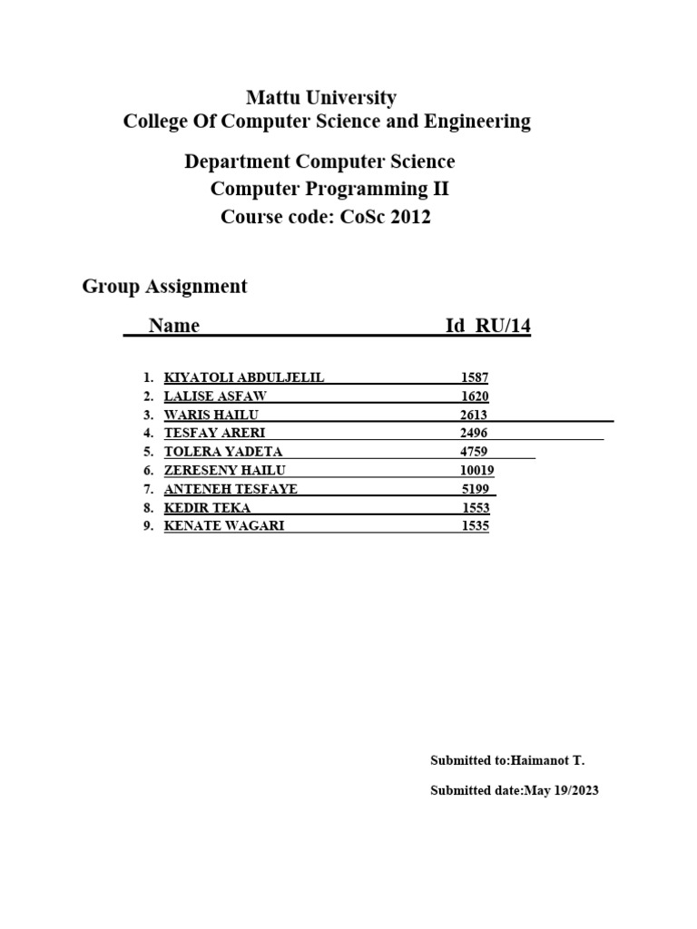GROUP 5 C++ Assignemt | PDF | Namespace | Computer Programming GROUP 5 C++ Assignemt | PDF | Namespace | Computer Programming