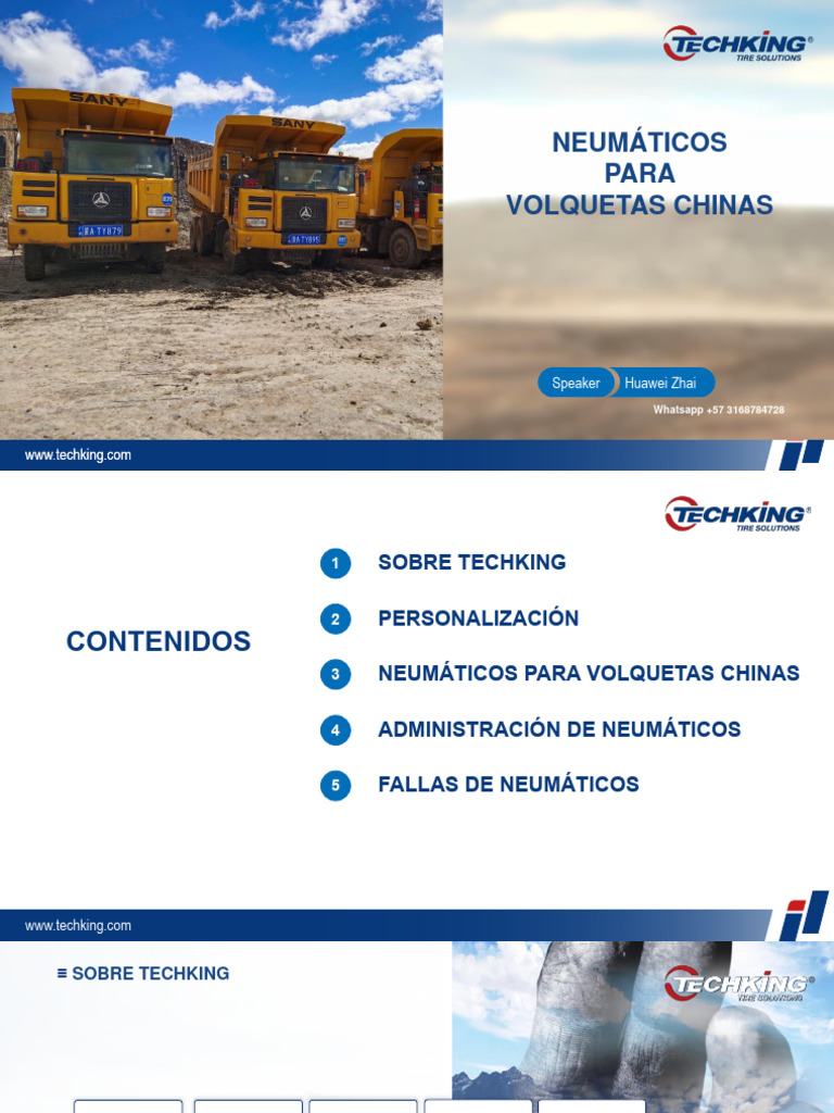 TECHKING INTRODUCCIóN DE NEUMáTICOS PARA SANY | PDF | Neumático | Materiales