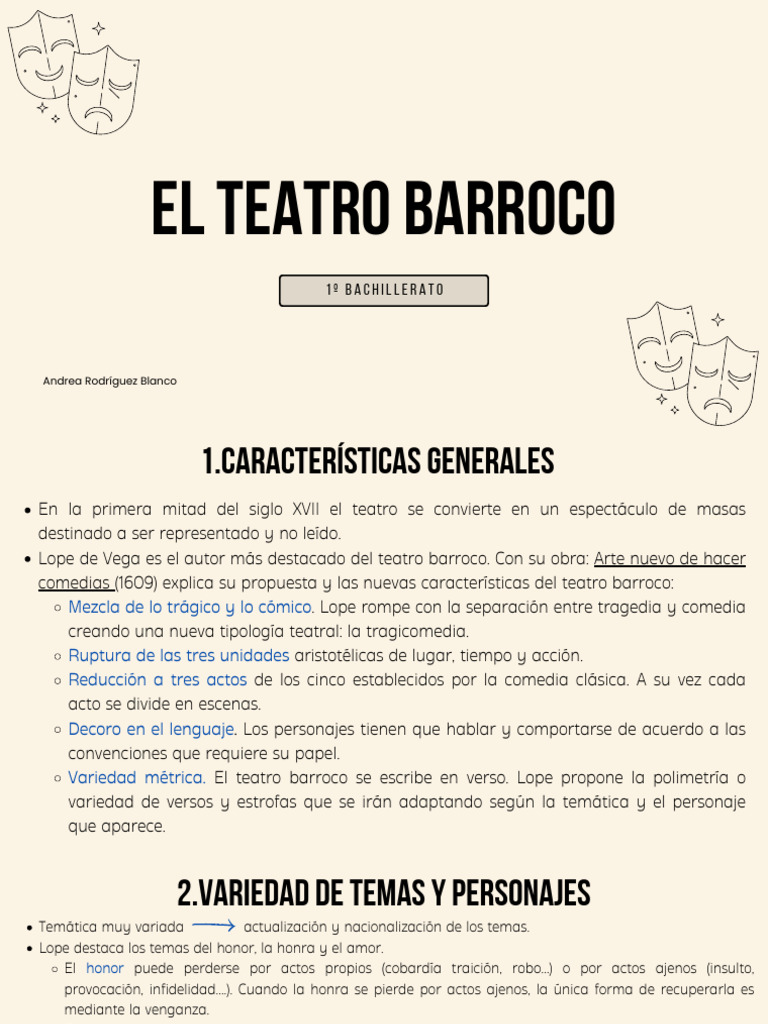 El TEATRO BARROCO | PDF | Teatro | Barroco