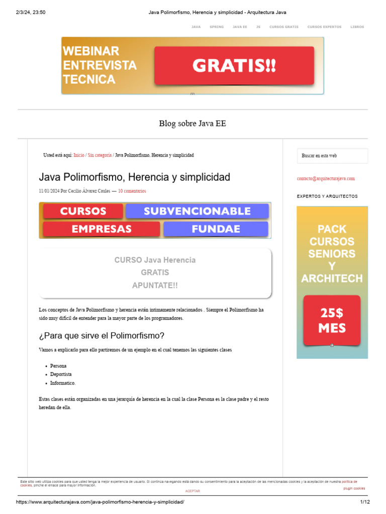 Java Polimorfismo, Herencia y Simplicidad - Arquitectura Java | PDF ...