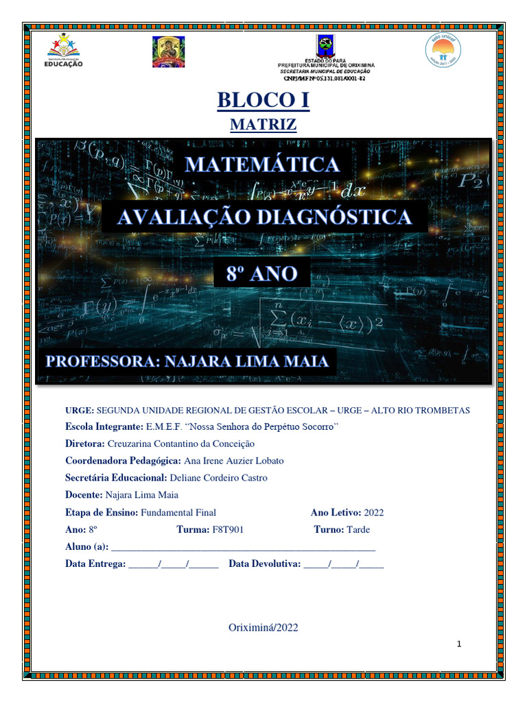 Matemática 8º Ano | Download grátis PDF | Pedagogia | Escolas