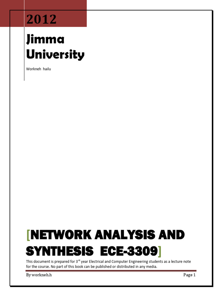 Chapter 1 Pdf Electrical Network Passivity Engineering