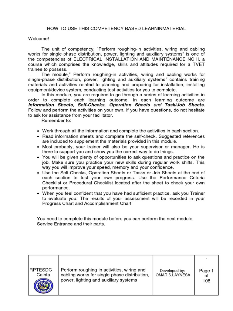 Core 1 Eim | PDF | Electrical Wiring | Building Engineering