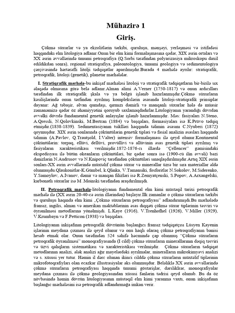 Litogenez Muhazire | PDF