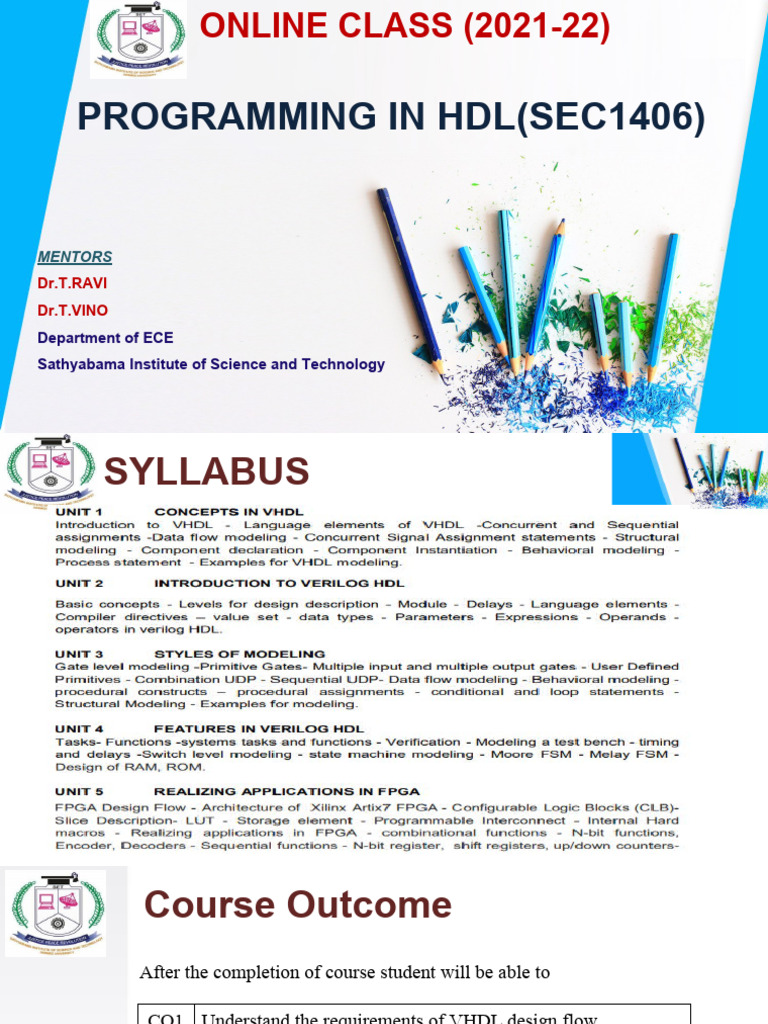 Unit-II Verilog HDL | PDF | Hardware Description Language | Vhdl