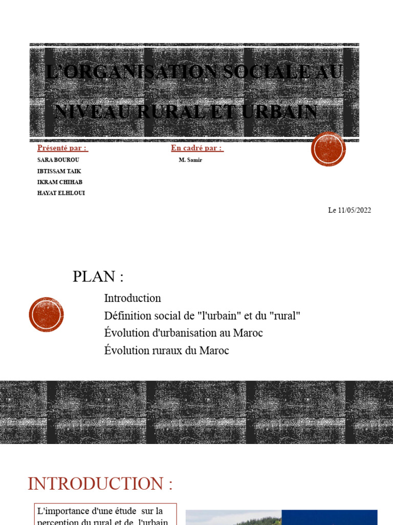 Organisation sociale : rural et urbain au Maroc | PDF | Maroc ...