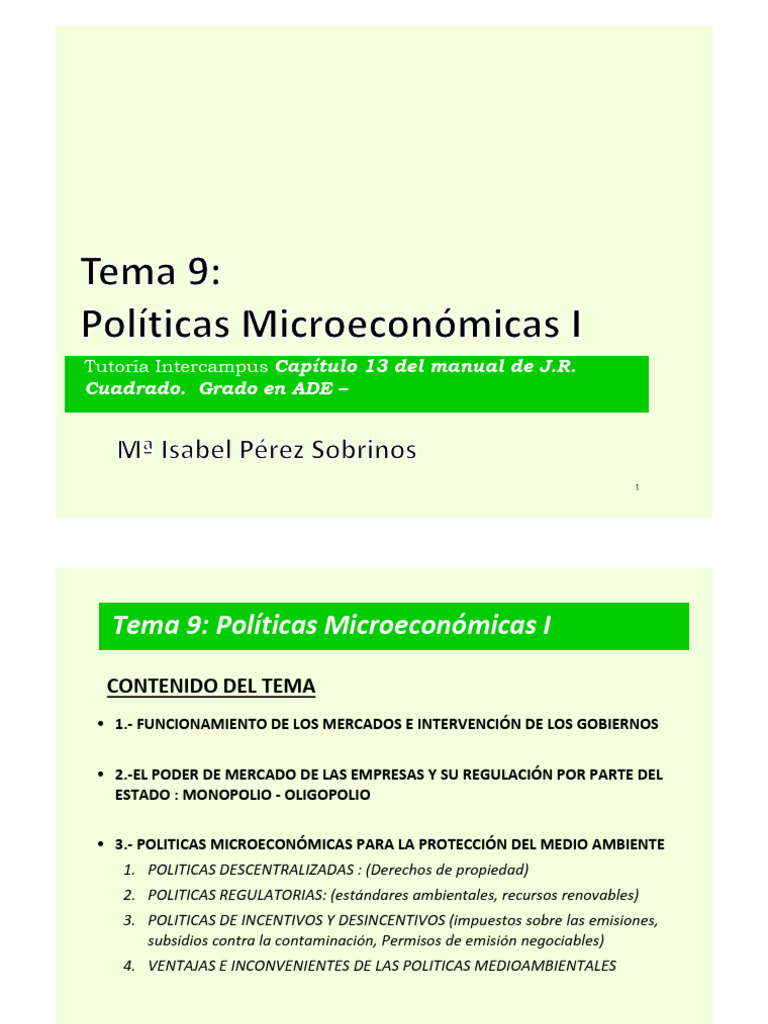 Tema9 Micro1 | PDF | Monopolio | Microeconomía