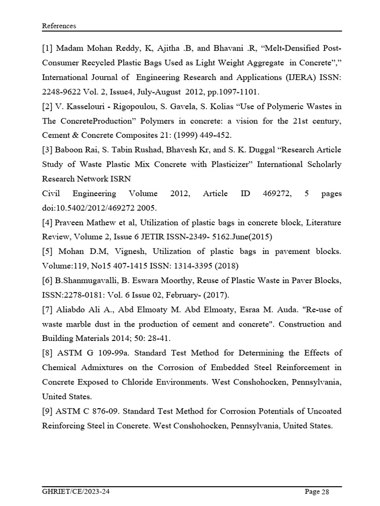 Refrences | PDF | Concrete | Construction Aggregate