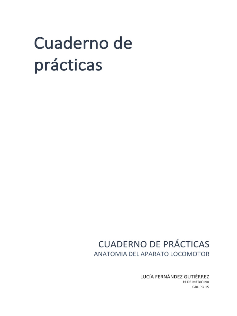 cuaderno de practicas anatomia | PDF | Abdomen | Articulación
