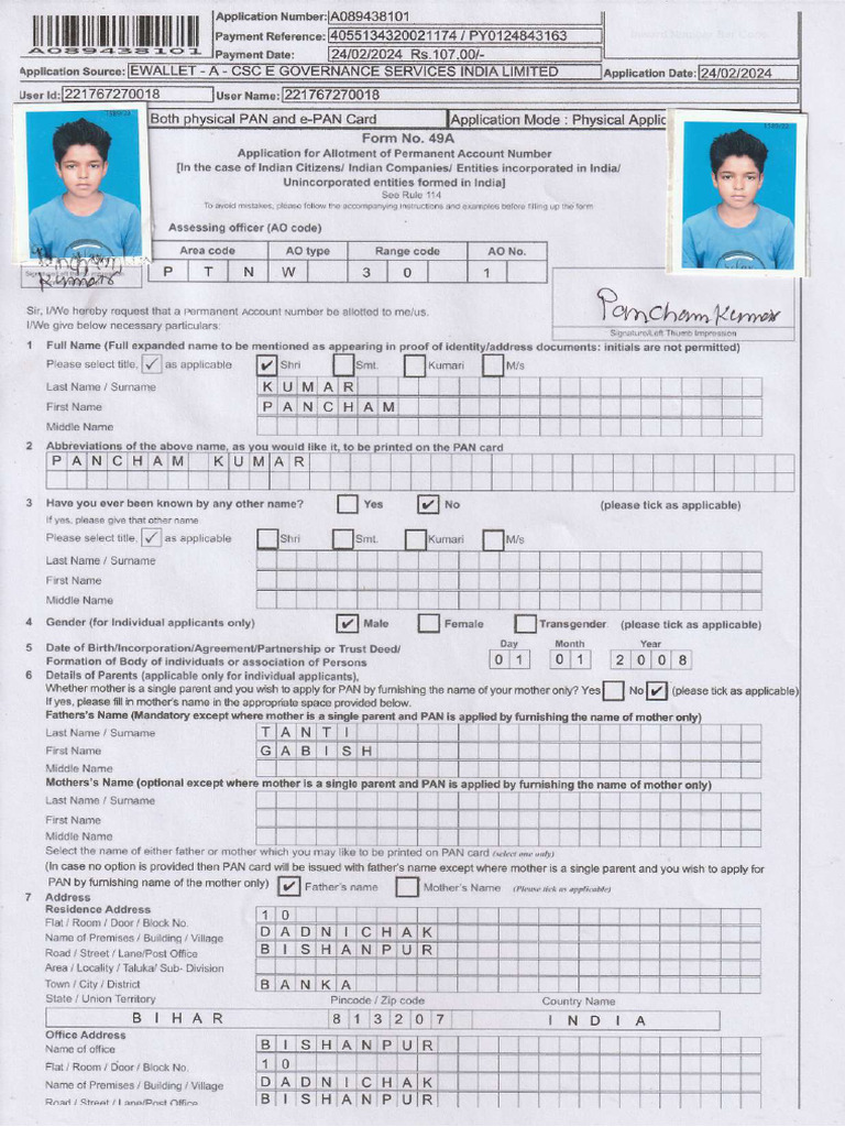Panchform 1 | PDF
