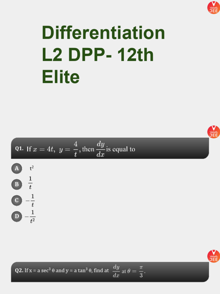 Differentiation+L2+DPP Important | PDF