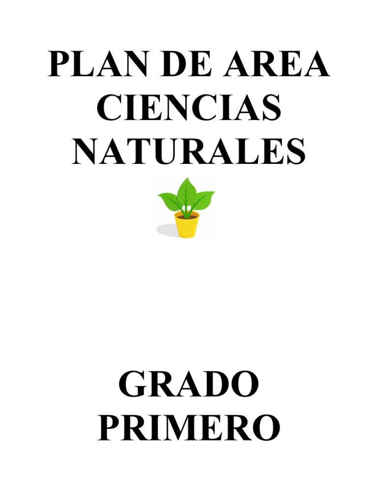 Planes de Area Ciencias Naturales | PDF | Aprendizaje | Evaluación