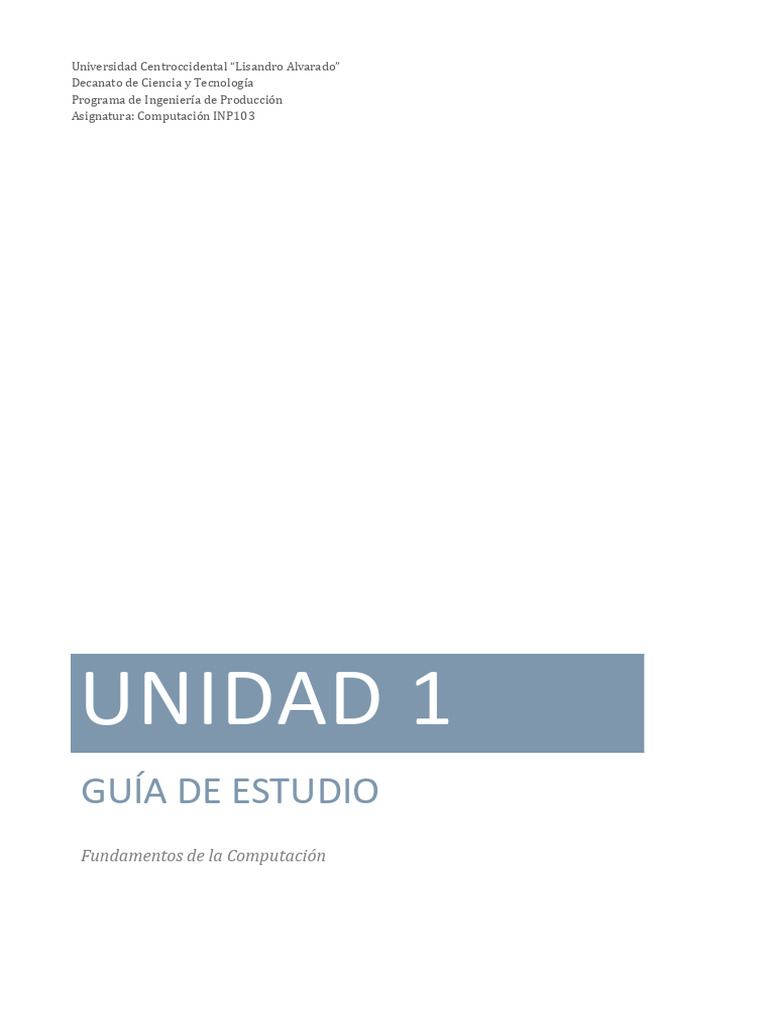 U1 Guia Estudio | PDF | Algoritmos | Programación