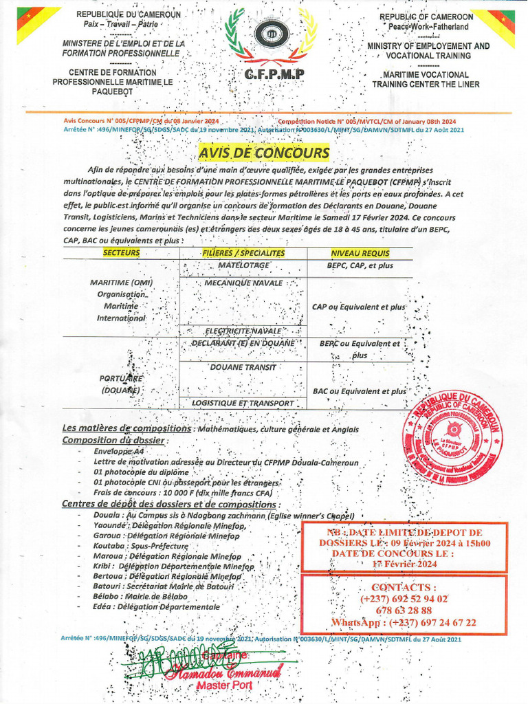 Scan 1 Avis Concours | PDF