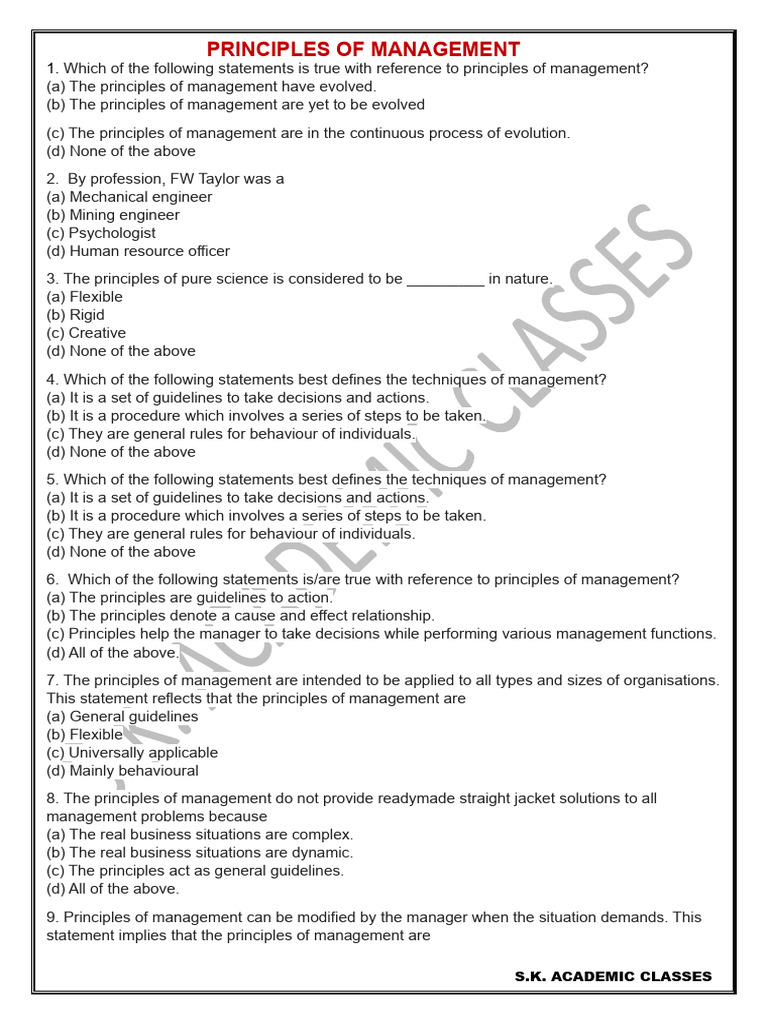 Principles of Management Overview | PDF | Incentive | Employment