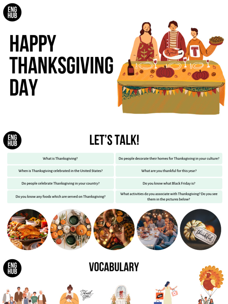 Thanksgiving Traditions and Activities Guide | PDF | Thanksgiving ...