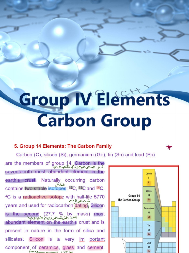P - Block and Group 14 Elements | PDF | Science & Mathematics