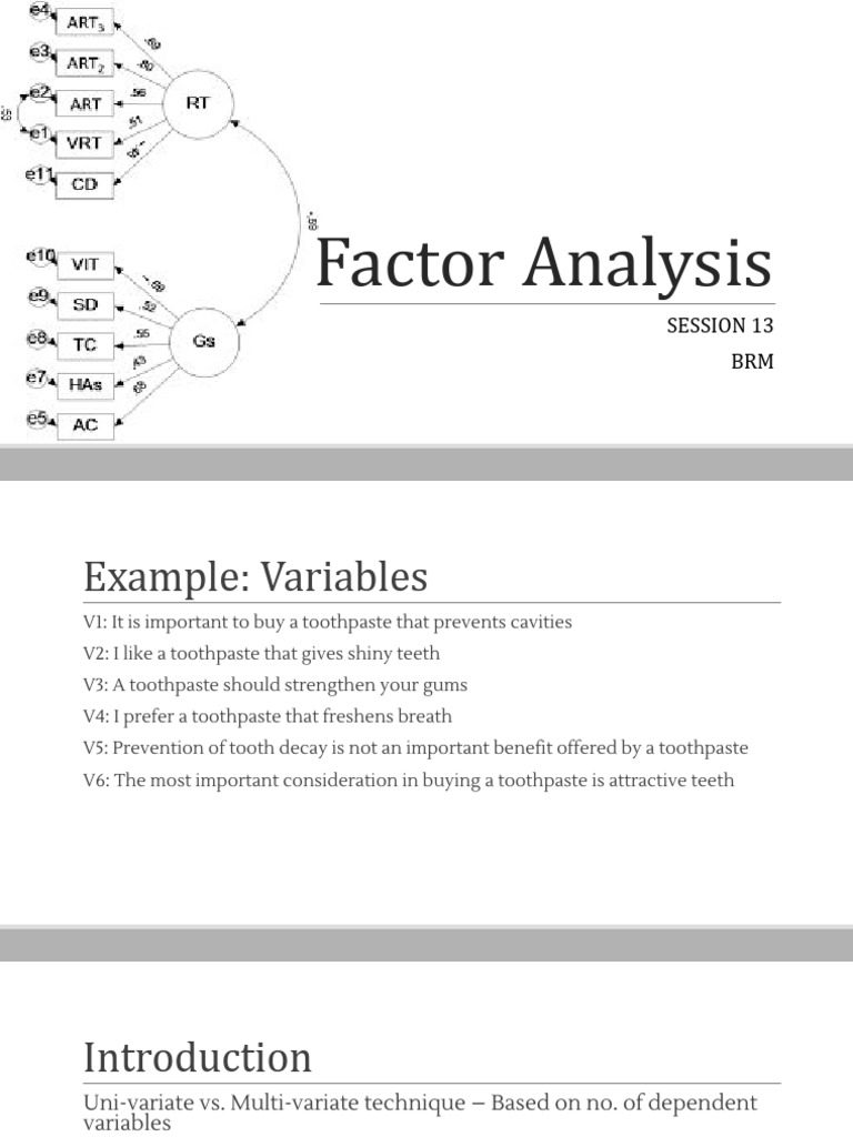 Key Factors in Factor Analysis | PDF | Factor Analysis | Variance