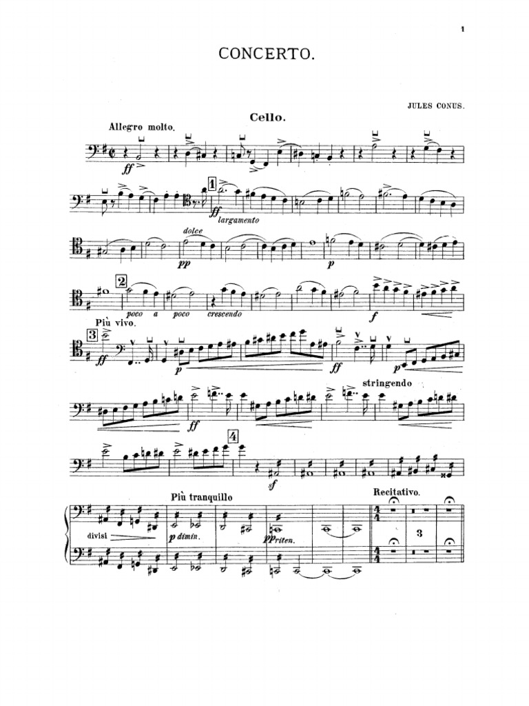 IMSLP800199 PMLP32052 12 Conus Violin Concerto Cellos | PDF