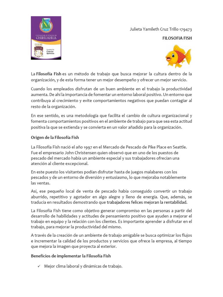Filosofia Fish | PDF | Cliente | Business