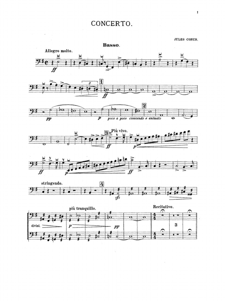 IMSLP800200 PMLP32052 13 - Conus Violin Concerto - Basses | PDF