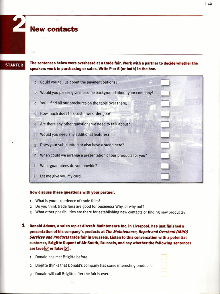 Sales Conversations at Trade Fairs | PDF