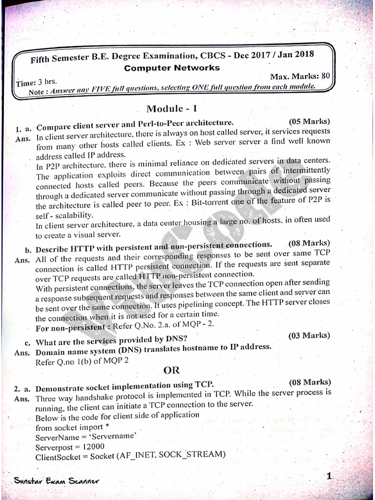 @vtucode - in Previous Year Merged Paper Solution CN | PDF