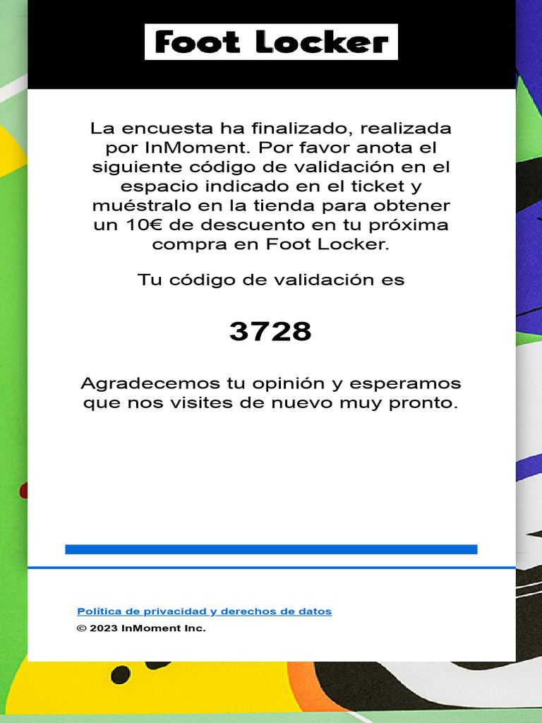 Encuesta de Foot Locker y Descuento | PDF | Derecho