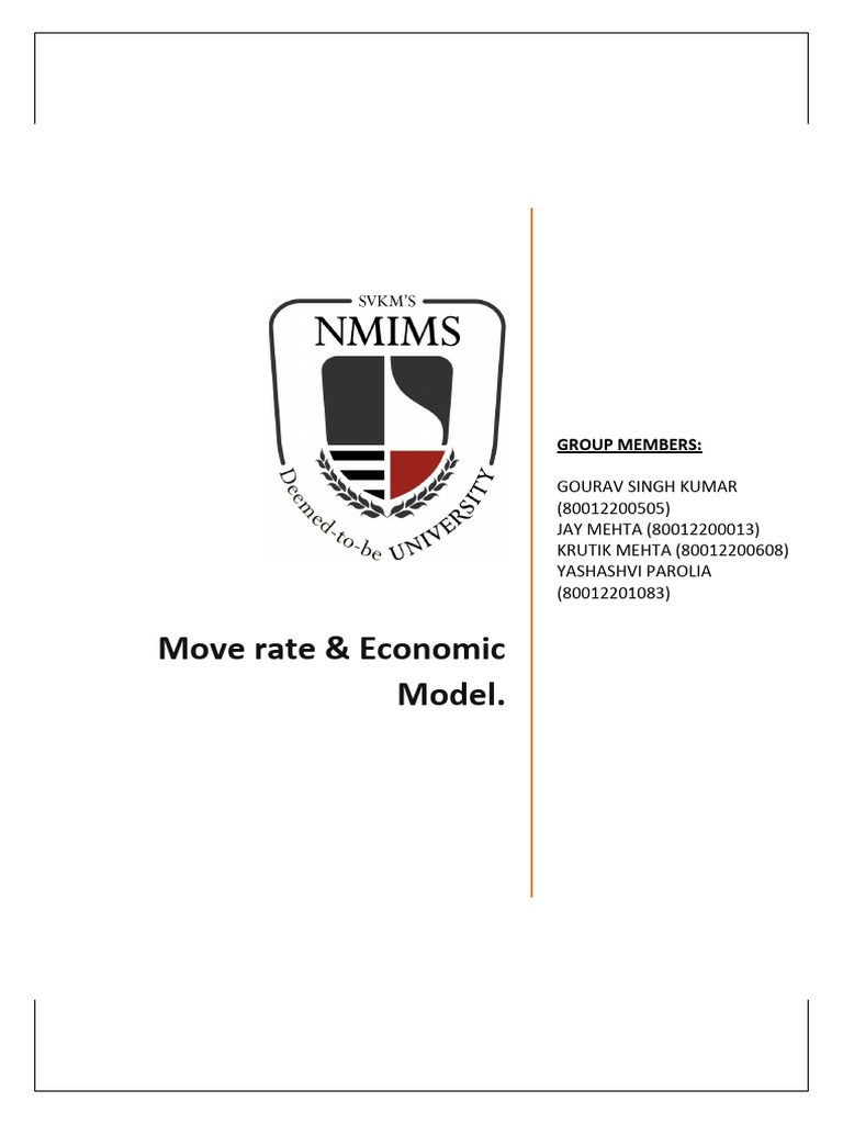 Move Rate & Economic Model. | PDF | Healthcare Industry | Physician