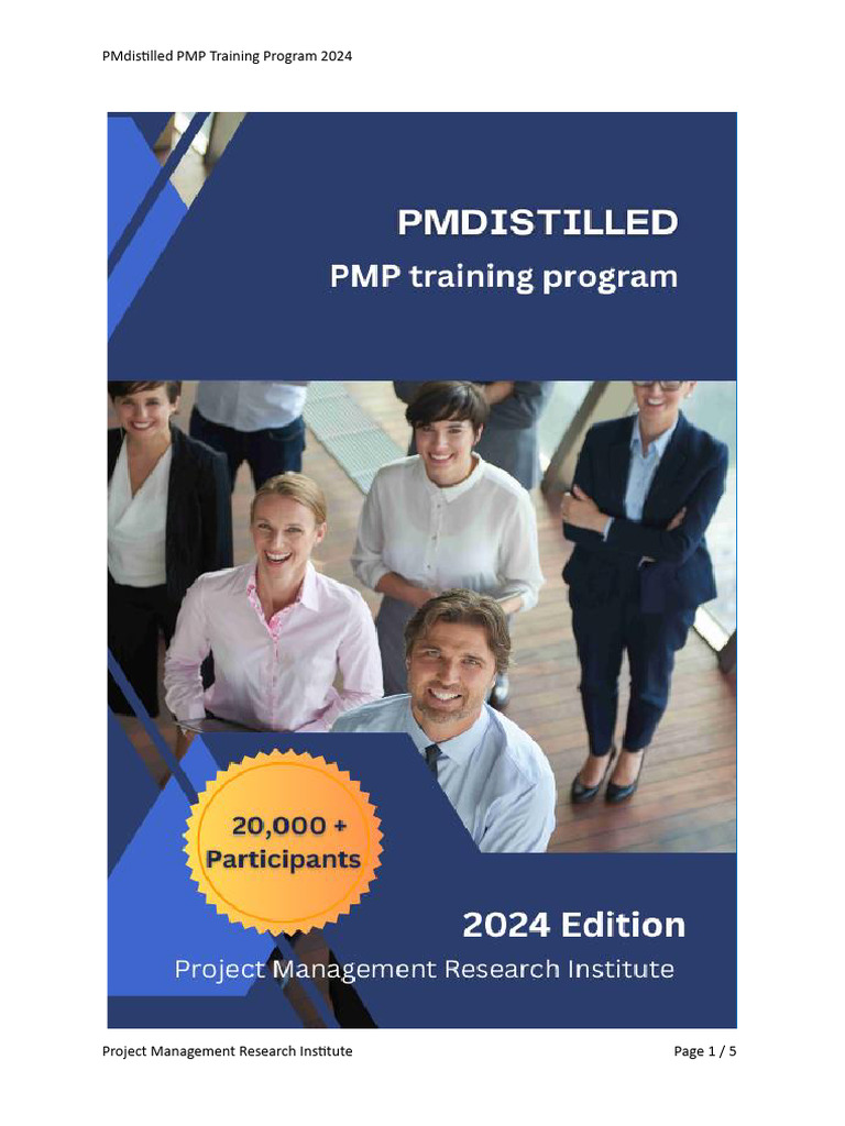 PMdistilled PMP Brochure | PDF | Project Management | Project ...