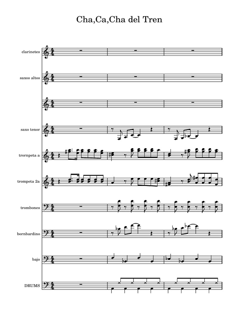 Cha Ca Cha Del Tren | PDF | Brass Instruments | Aerophones