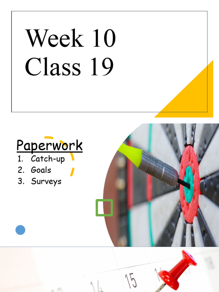 Weekly Class Agenda and Activities | PDF