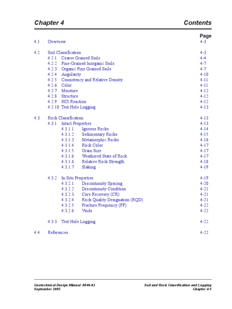Geotechnical Design Manual M 46-03 Soil and Rock Classification and ...