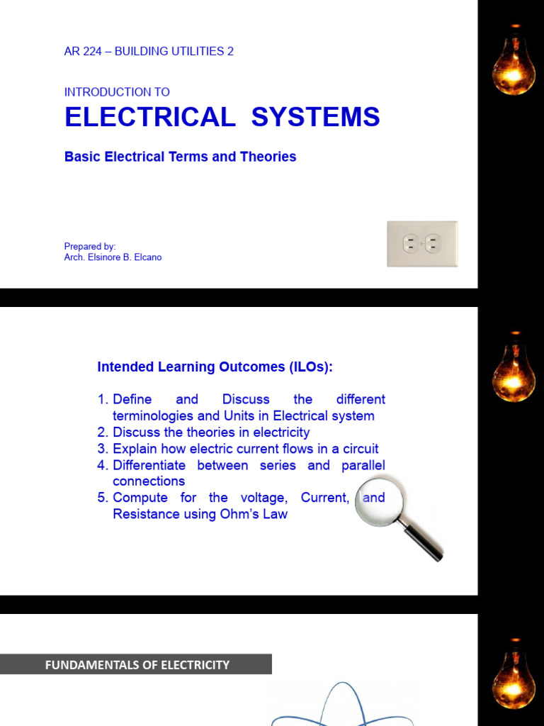 Introduction - To Electrcity - and Electrical - System | PDF | Electric Power | Direct Current