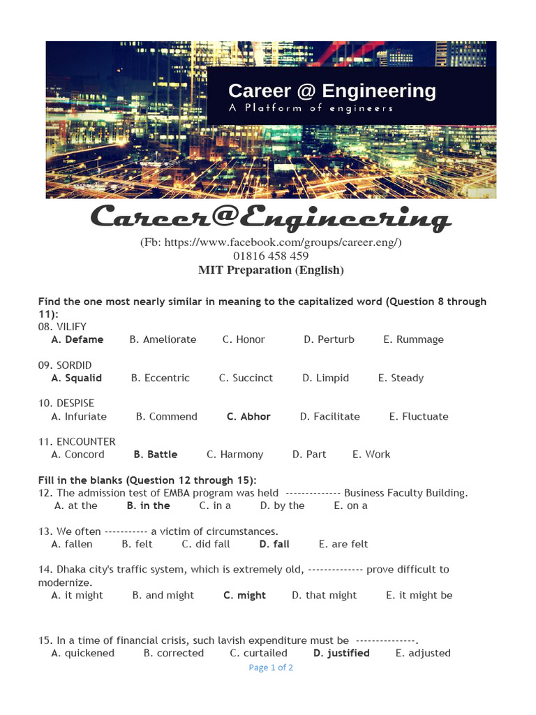 MIT English Sample | PDF