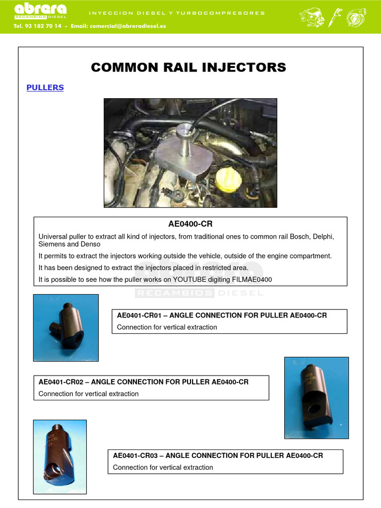 Common Rail Injector Tools and Testing | PDF | Fuel Injection | Engines