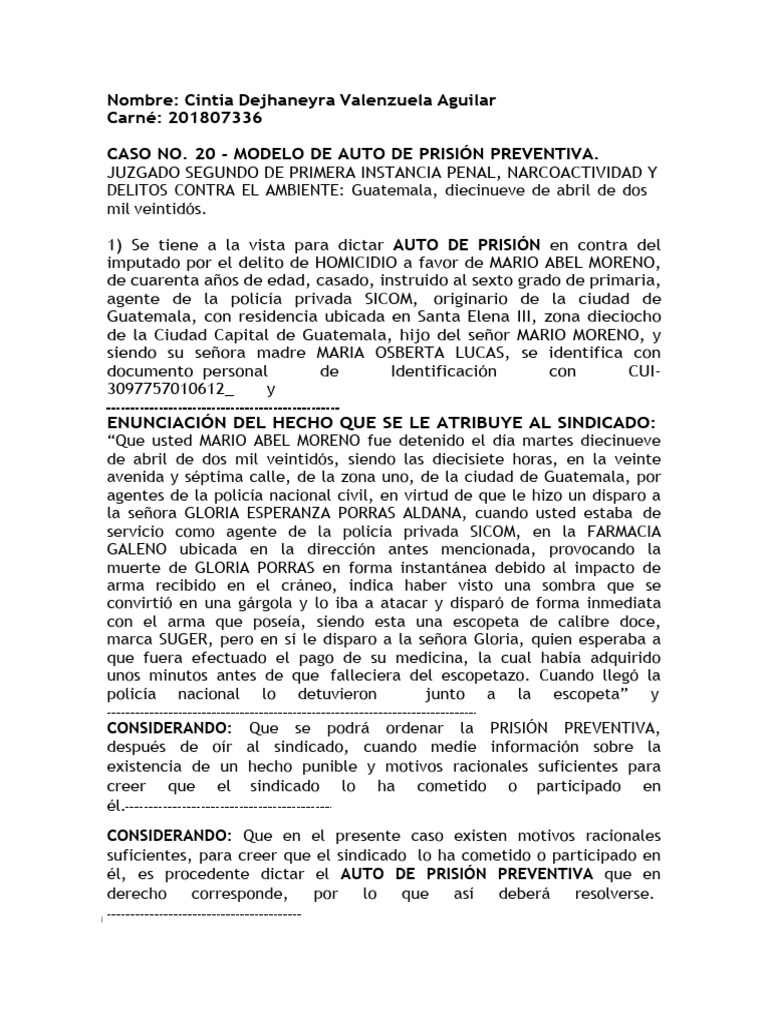 Modelo Prision-Preventiva | PDF | Prisión | Justicia