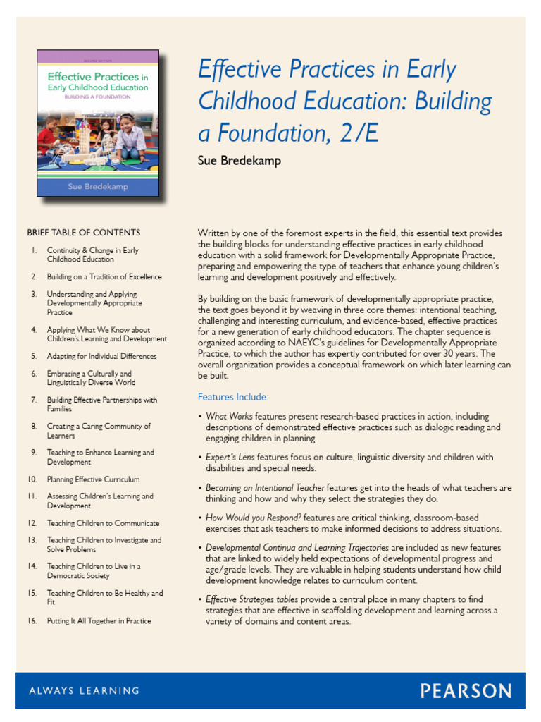 Effective Practices in Early Childhood Education | PDF | Learning ...